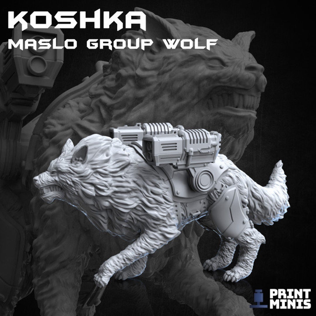 Koshka Wolf Miniature, Dog, Dnd Wolf Monster, Dnd 5e, D&D, NPC, Dnd ...