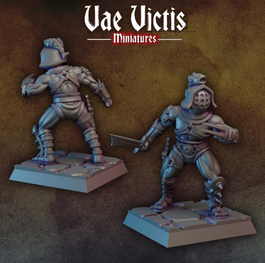 Gladiator Miniature Dnd Dungeons and Dragons 28mm/32mm TTRPG Fantasy ...