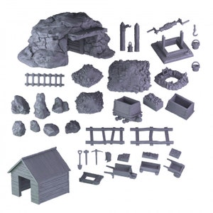Medieval Mine Dnd Dungeons and Dragons 28mm/32mm Underground Scatter ...