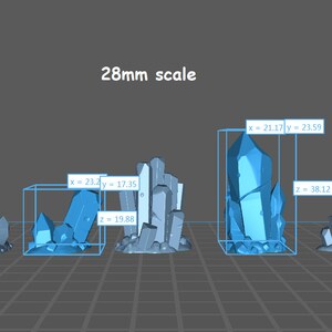 10pc Crystals Miniature Set for Dnd Dungeons and Dragons Tabletop RPG ...