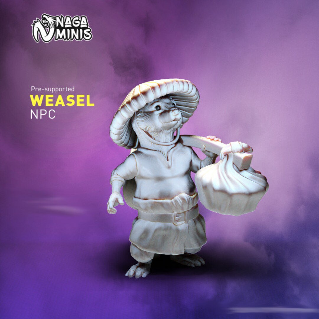 Weasel Folk NPC Dnd Dungeons and Dragons Roleplay Pose Animal Miniature ...