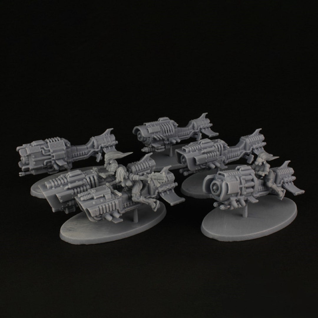 Jet Bike Miniature Set or Single Wasteland Vehicles 28mm/32mm Wargaming ...