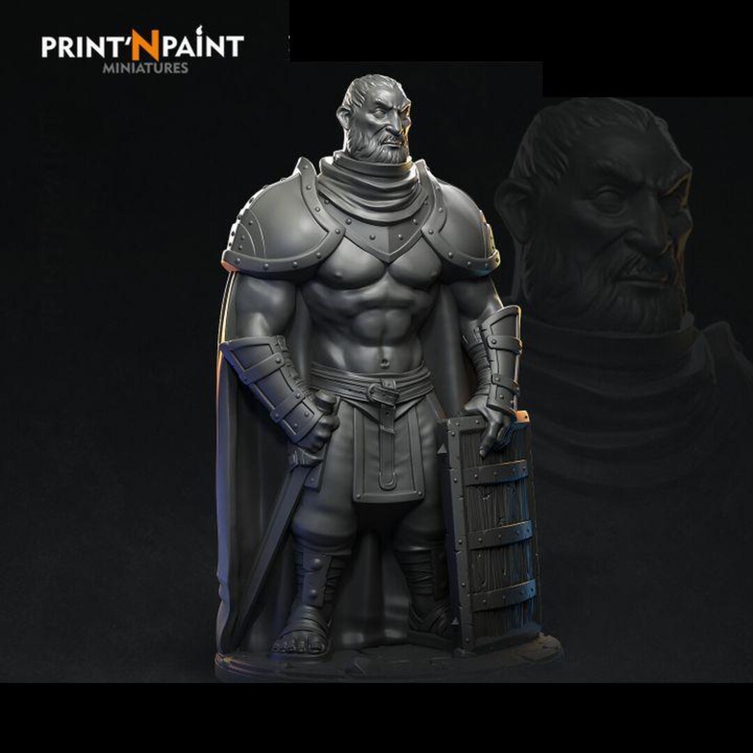 Veteran Bodyguard Miniature – Dungeons and Dragons RPG Tabletop Figure ...