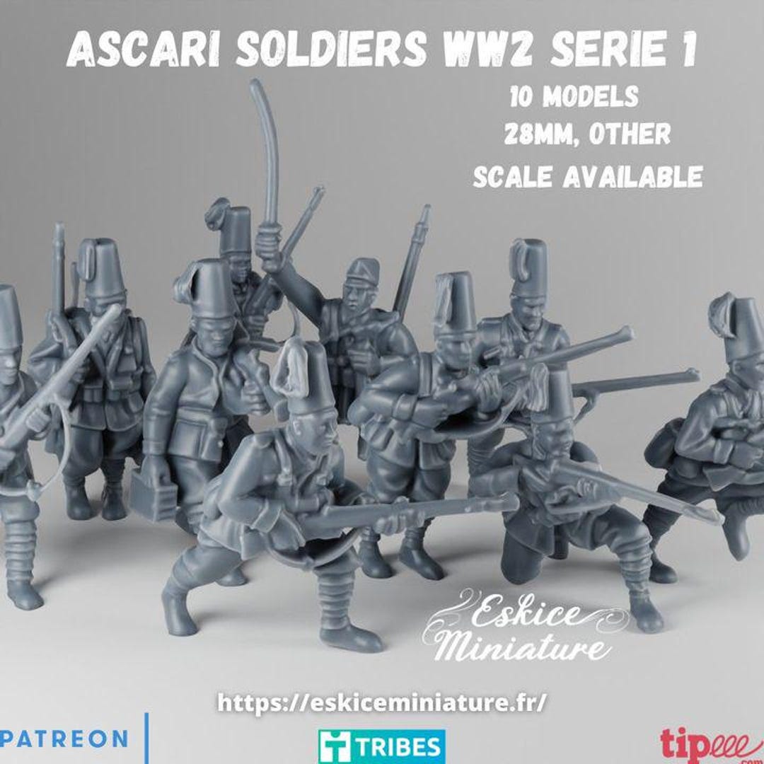 Ascari Soldiers X10 Colonial Infantry – 15mm 20mm 28mm 32mm 1 35 Scale ...