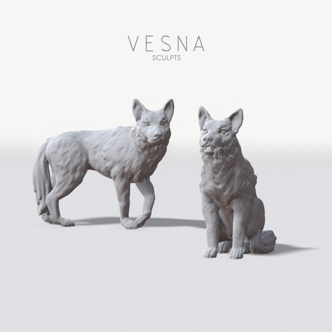 2pc Guard Dogs, Dnd Dungeons and Dragons TTRPG Miniatures Dnd Monsters ...