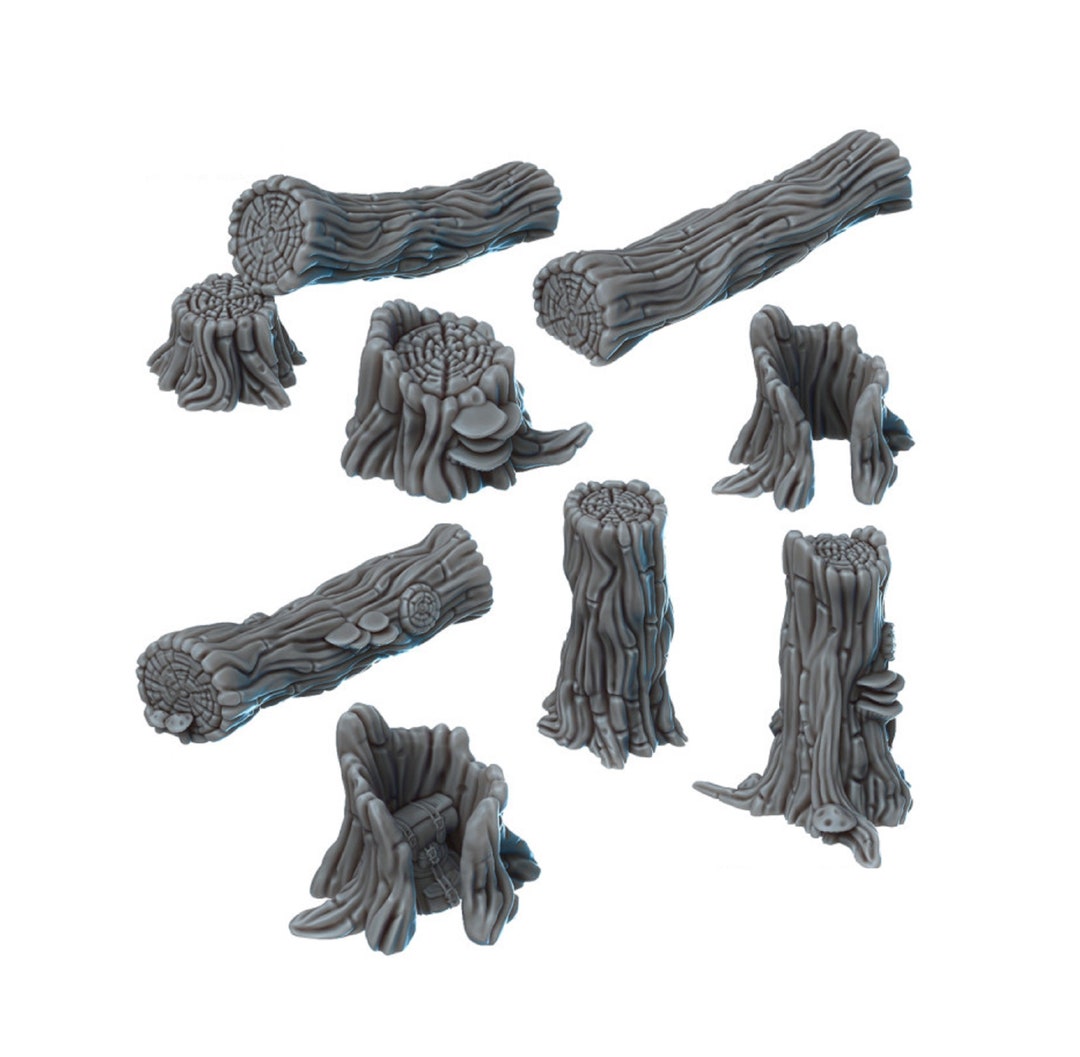 Tree Stump Dnd Dungeons and Dragons 28mm/32mm Fallen Tree Miniatures ...
