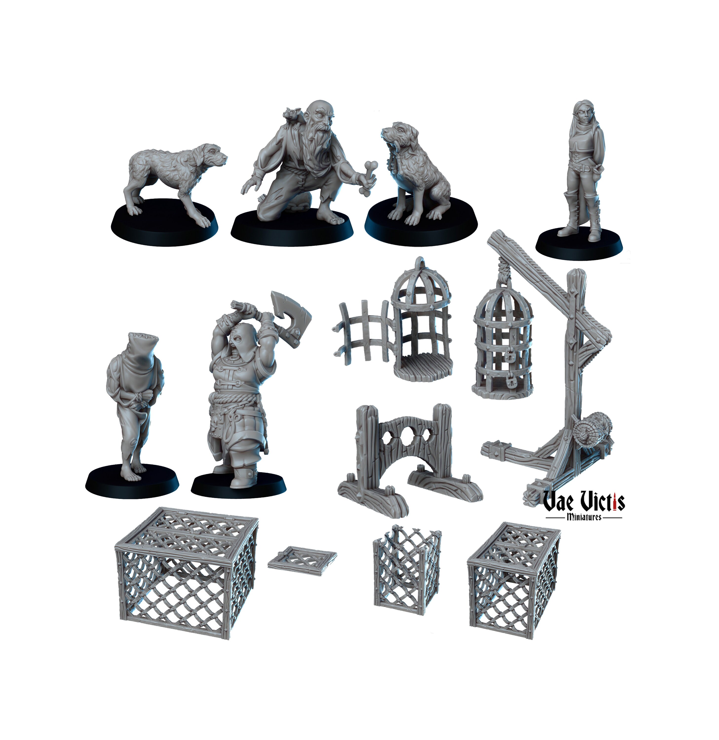 Prison Miniature Set for Dnd Dungeons and Dragons 28mm or 32mm Scale ...