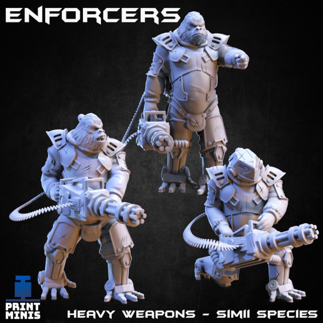 Simii Species Enforcers, Prison Guards 28mm Heroic 3pc Set or Single ...