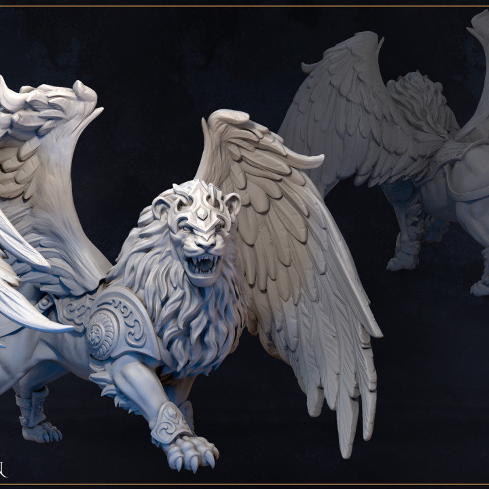 Lion Guardian, Dnd, Dungeons and Dragons, Lion Miniature, Tabletop, RPG ...