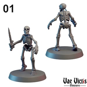 Skeleton Army Squad for Dnd Dungeons and Dragons, Undead Army, 28mm ...