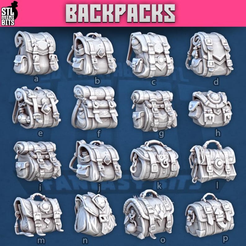 16pc Backpack Miniature Markers for Dungeons and Dragons 28mm/32mm ...