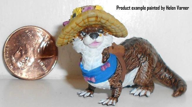 Otter Familiar Dnd Dungeons and Dragons 28mm/32mm Animal Folk Otter ...
