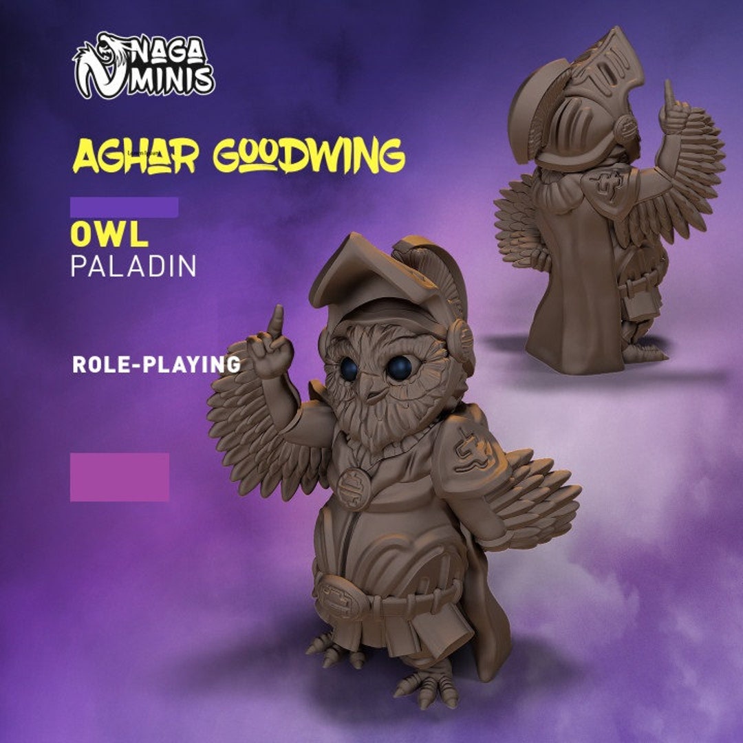 Owl Folk Paladin RP Dnd Dungeons and Dragons 28mm/32mm Fantasy RPG Game ...