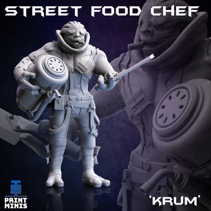 Alien Street Food Chef Miniature 28mm/32mm Sci Fi Street Food Vendor ...