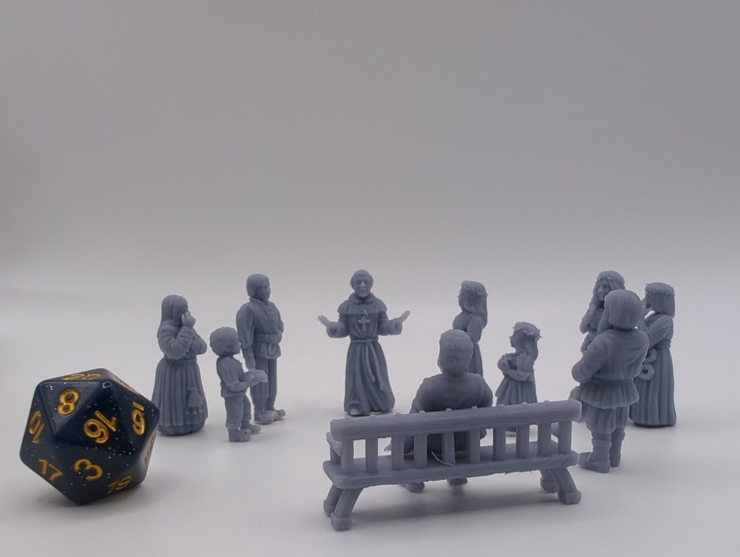Wedding Miniature Set for Dnd, Dungeons and Dragons, Village ...