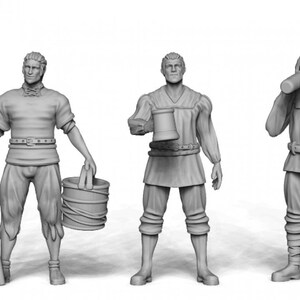 Tavern Patron Miniatures, Dnd, Dungeons and Dragons, Tavern Bar ...