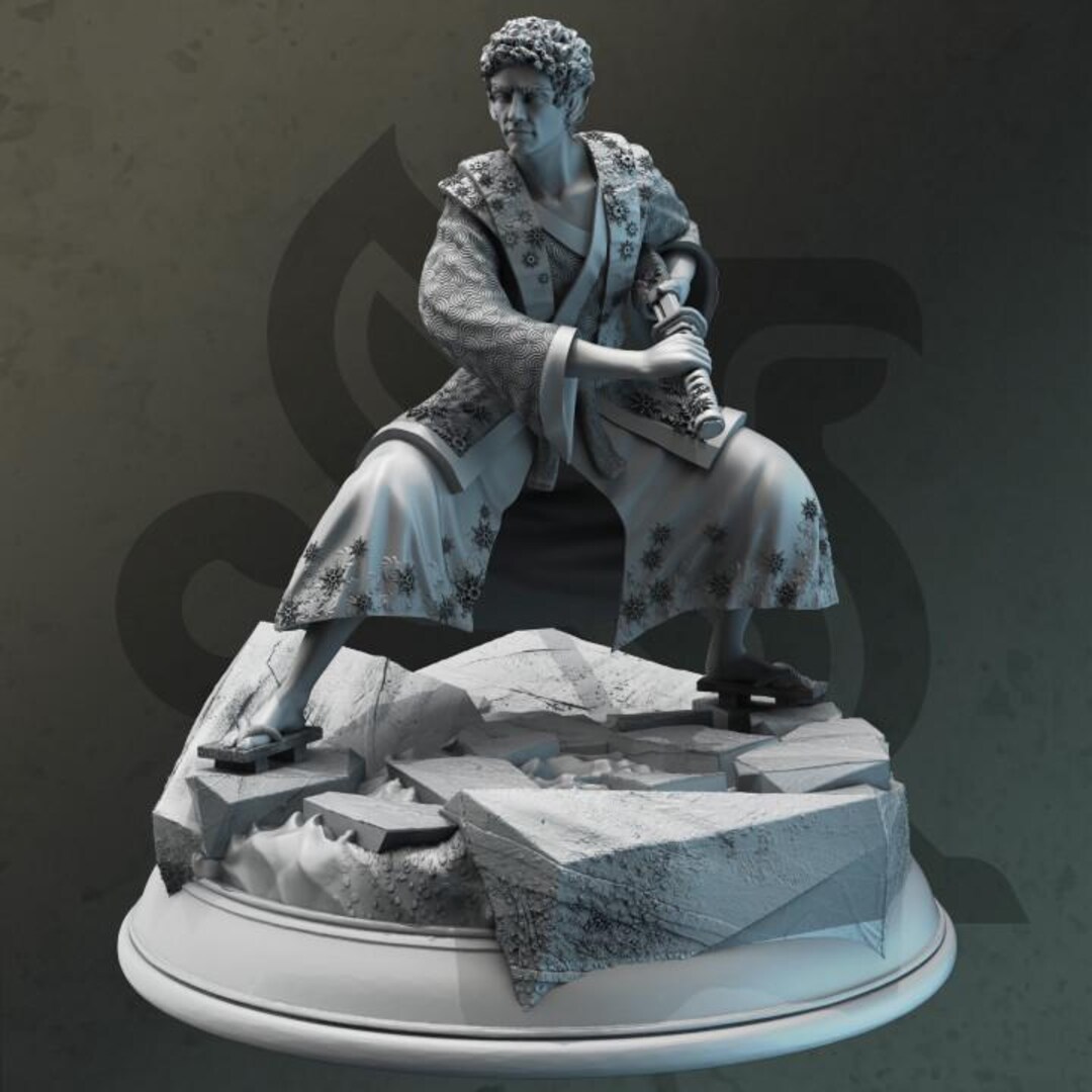 Genasi Water Ninja Elf Samurai Dungeons and Dragons Mini RPG Tabletop ...