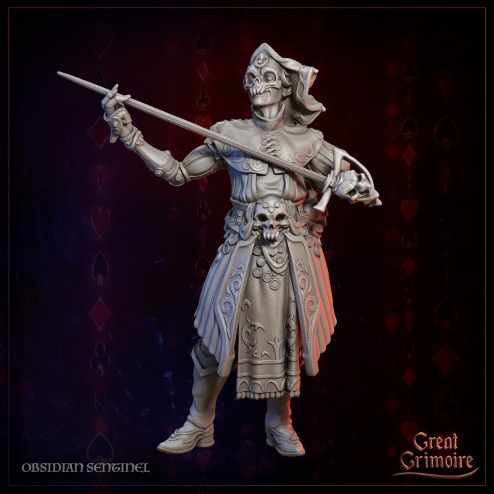 3pc Obsidian Sentinel, Dnd, Dungeons and Dragons, Masquerade Miniatures ...