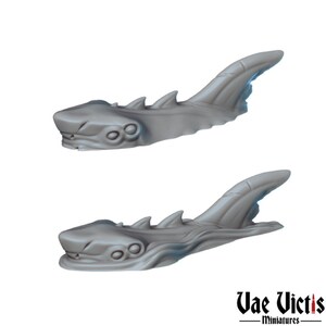 7pc Shark Miniature Set for Dnd Dungeons and Dragons 28mm/32mm Sea ...