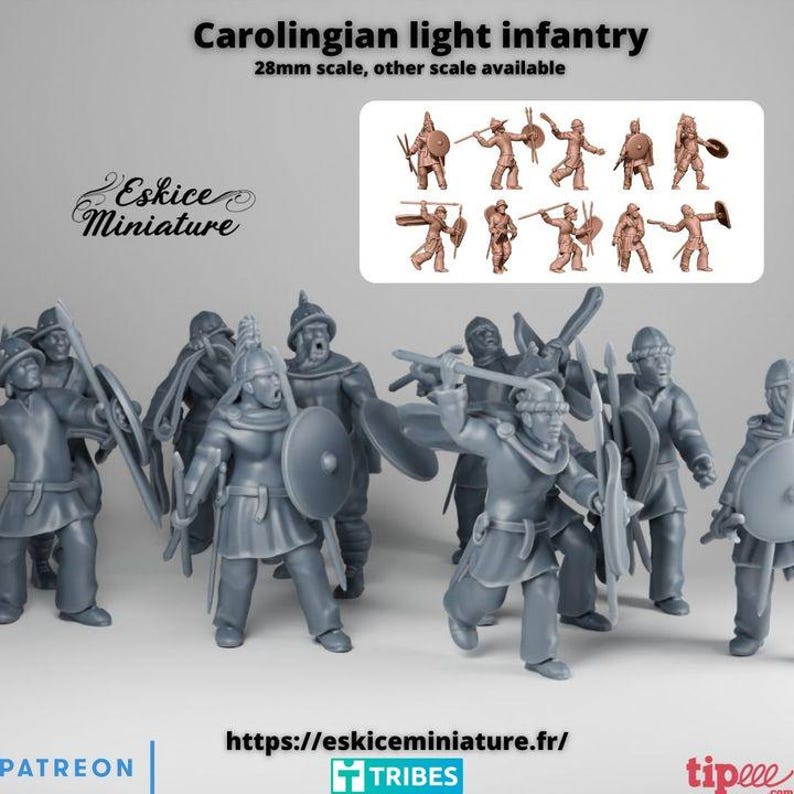 Carolingian Light Infantry – 15mm 20mm 28mm 32mm 1 35 Scale – Early ...