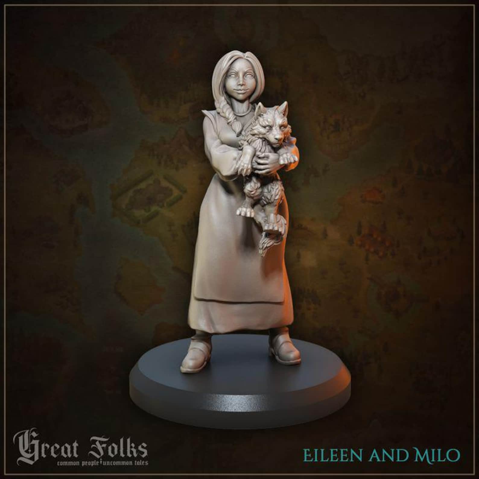 12pc Villagers Set Dnd Dungeons and Dragons 28mm/32mm Commoners TTRPG ...