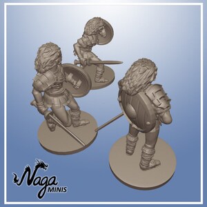 3pc Gladiators, Human Miniatures Dnd Dungeons and Dragons Tabletop RPG ...