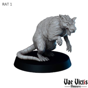 Giant Rat Monster Miniatures for Dnd Tabletop Rpgs - Etsy