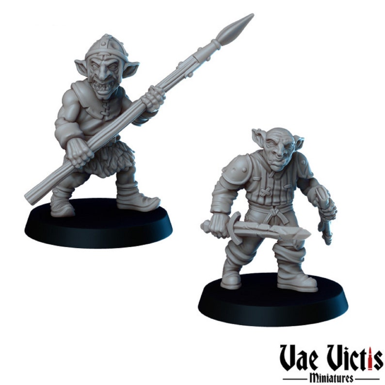 6pc Goblin Ambush, Dnd, Dungeons and Dragons, Goblin Warriors, 28mm or ...