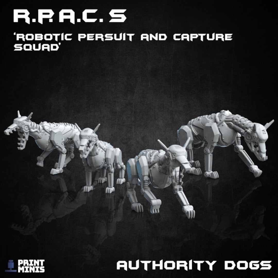 4pc Canine Dog Miniatures for Scifi Dnd Dungeons and Dragons TTRPG ...