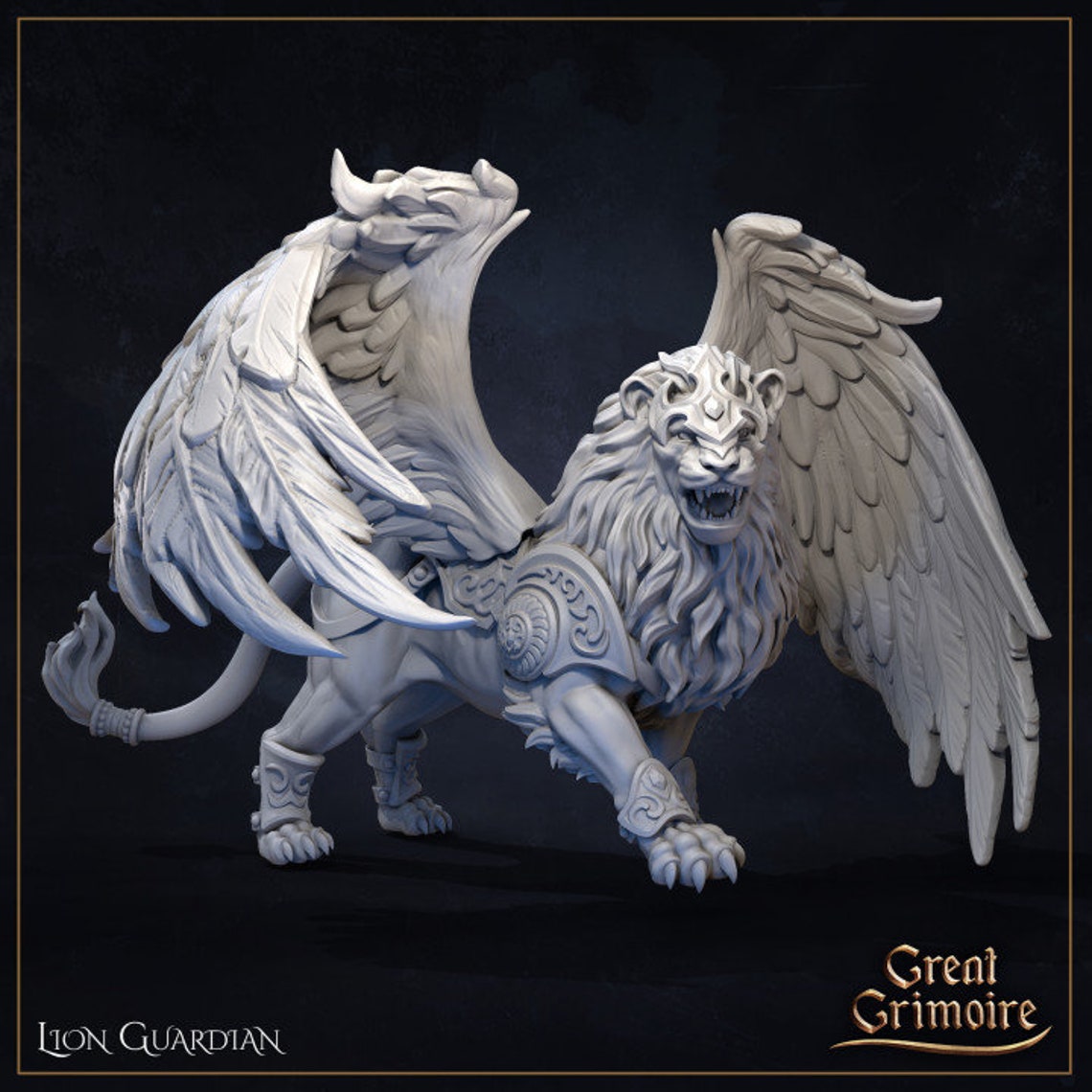 Lion Guardian, Dnd, Dungeons and Dragons, Lion Miniature, Tabletop, RPG ...