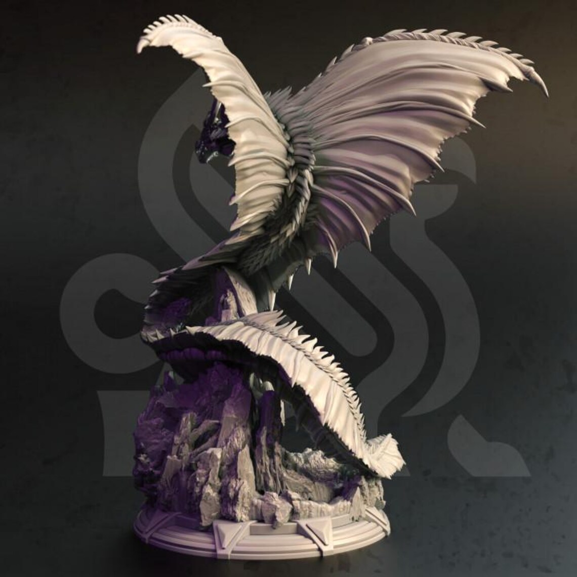 Adult Mana Wyrm Large Dragon Miniature Dungeons and Dragons 28mm/32mm ...