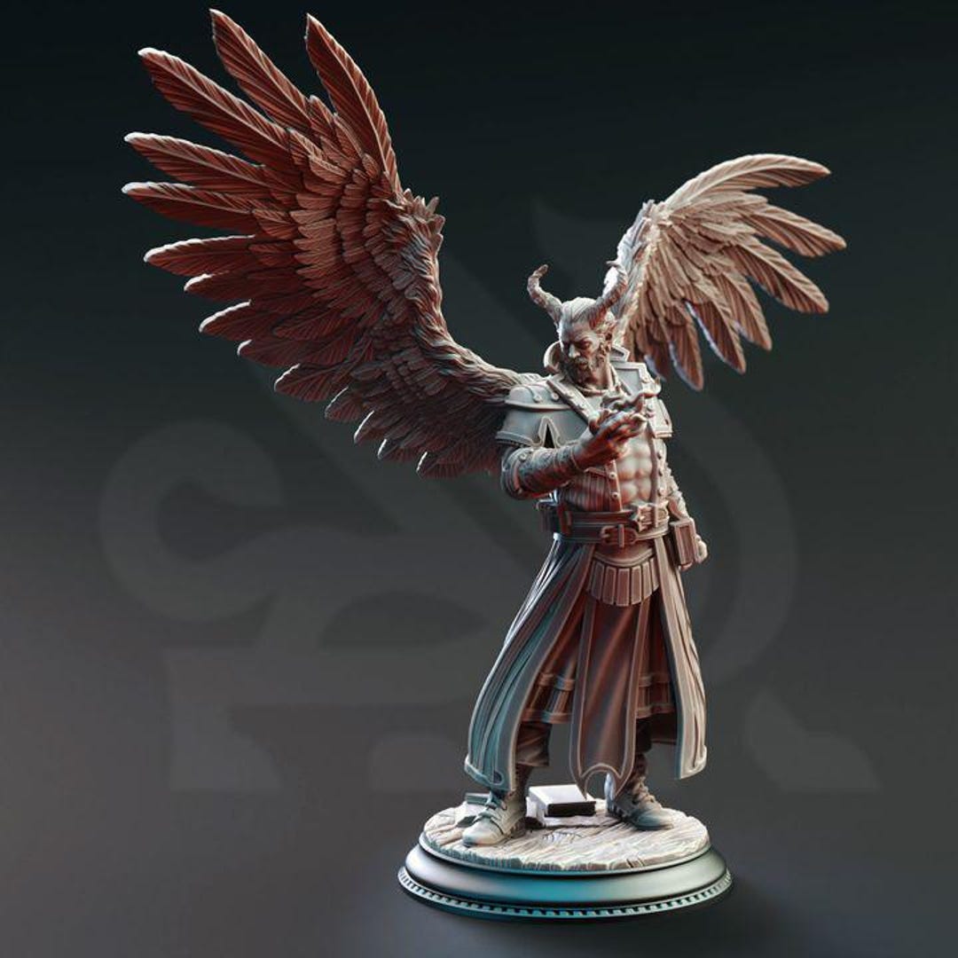 Tiefling Sorcerer Dungeons and Dragons 28mm/32mm/38mm Mini RPG Tabletop ...