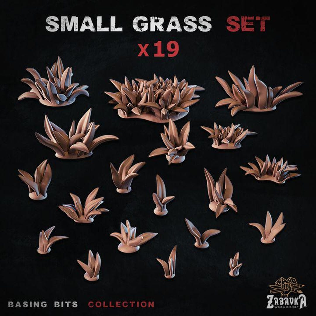 19pc Small Grass - Basing Bits (plants) 28mm/32mm Scale Agricultural ...