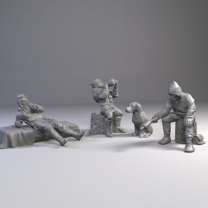 Resting Hunters Dnd Dungeons and Dragons 28mm/32mm Fantasy TTRPG ...