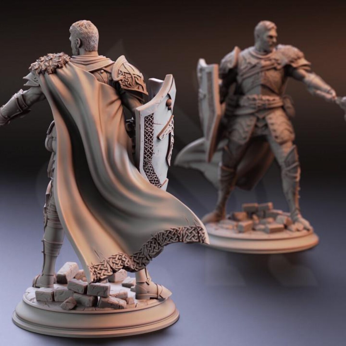 Human Warrior Paladin Miniature Nordic Nature Dnd Dungeons and Dragons ...