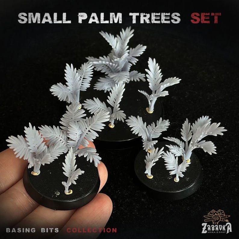 15pc Palm Trees - Basing Bits (plants) 28mm/32mm Fantasy Battlefield ...