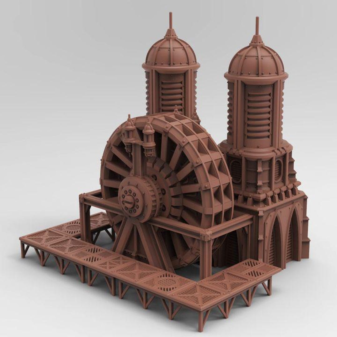 Scum City Plasma Turbine 28mm/32mm TTRPG Fantasy Wargame Scatter ...