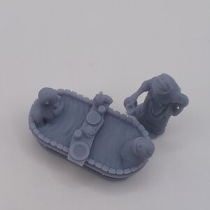 Village Bath Miniature Set for Dnd, Dungeons and Dragons, Spa Scenes ...