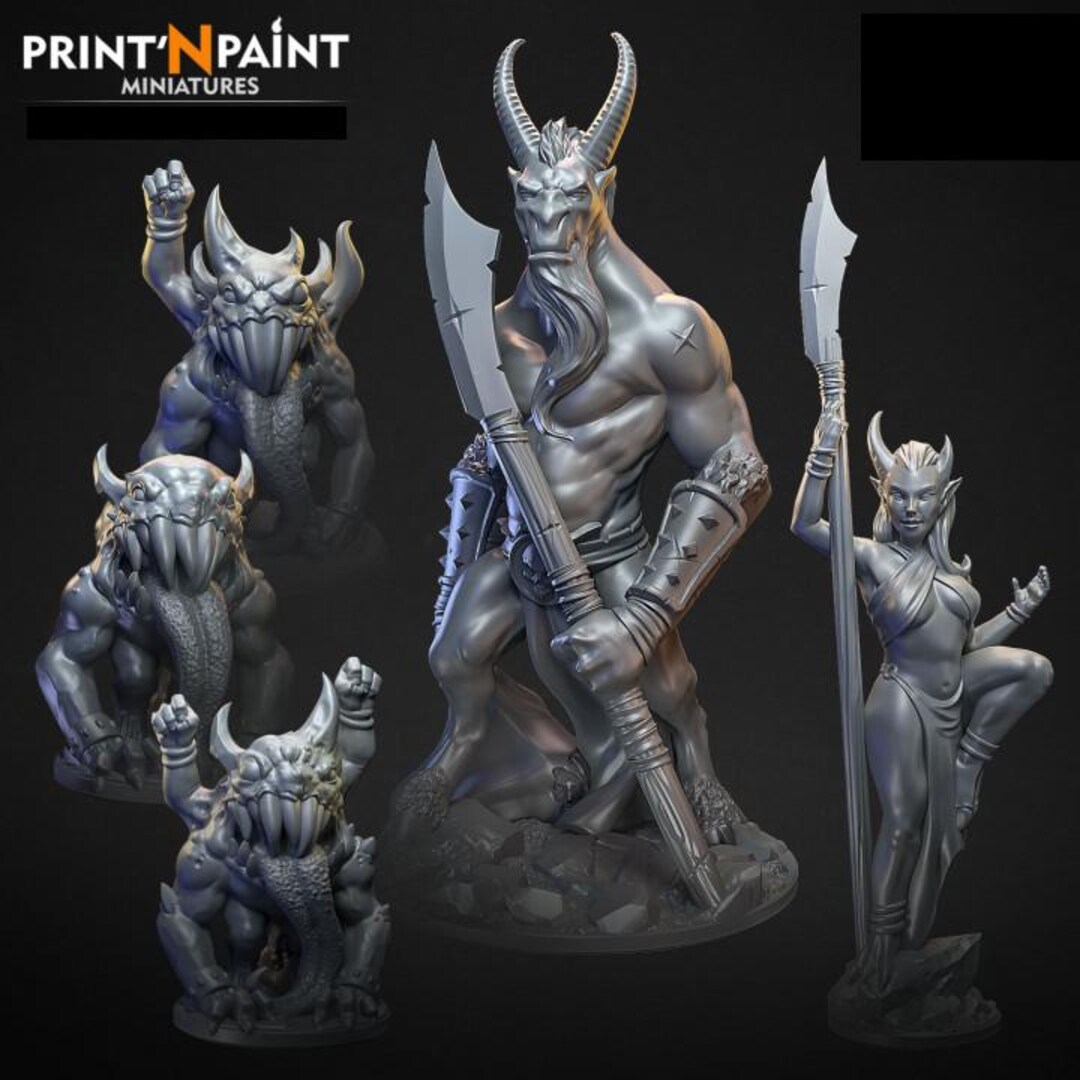 5 Demon Bundle Chaos Bloom Miniature – Dungeons and Dragons Dnd 5e ...