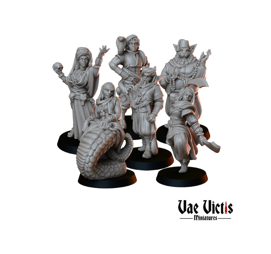 6pc High Desert Tribe Dnd Dungeons and Dragons 28mm/32mm TTRPG Fantasy ...