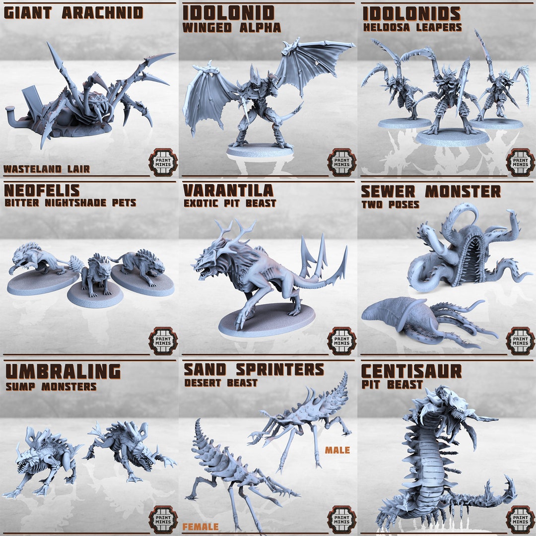 16pc Dnd Starter Set Dnd Monsters, Dungeons and Dragons28mm 32mm ...