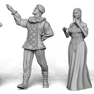 9pc Nobles Set Dnd Dungeons and Dragons TTRPG Townsfolk Npcs King ...