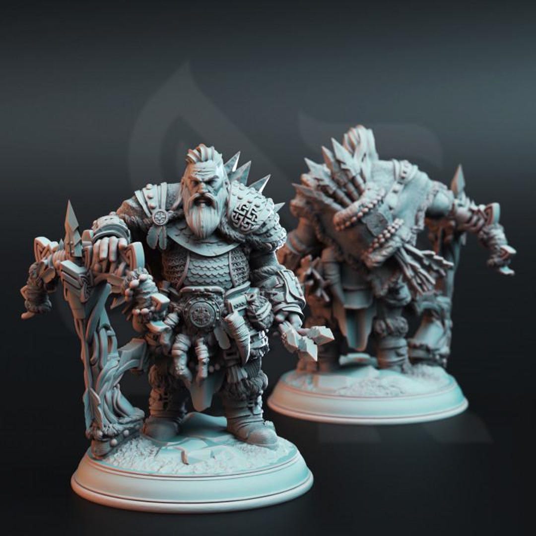 Dwarf Monster Slayer Ranger Miniature Dnd Dungeons and Dragons 28mm ...