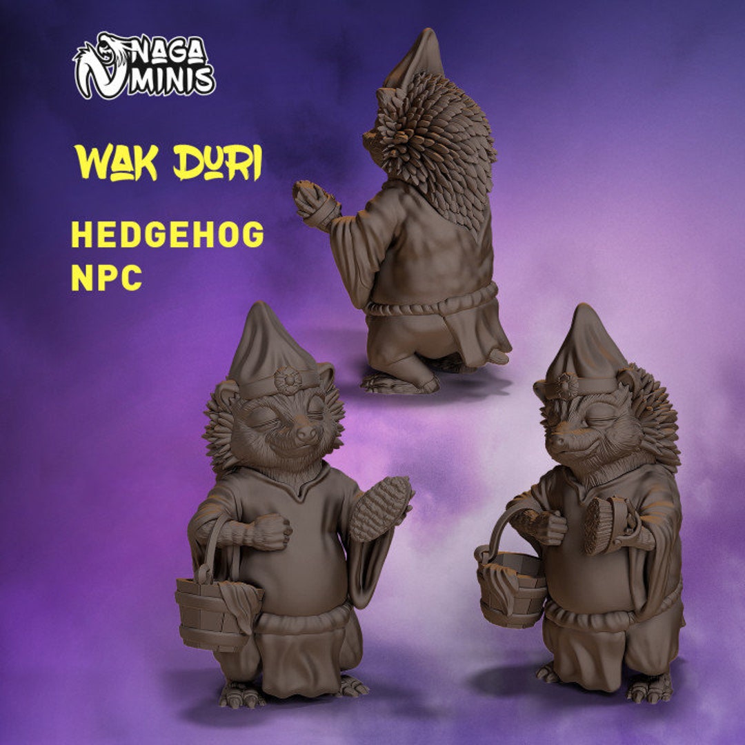 Hedgehog NPC Miniature, Dnd, Dungeons and Dragons, Beast Miniature ...