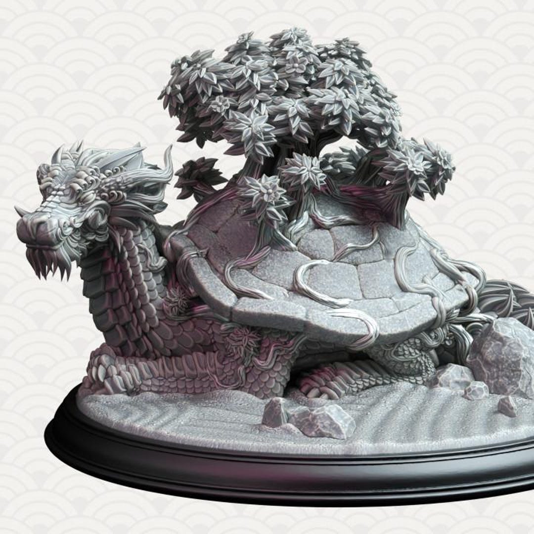 Eastern Dragon Turtle Miniature Dnd Dungeons and Dragons 28mm/32mm ...