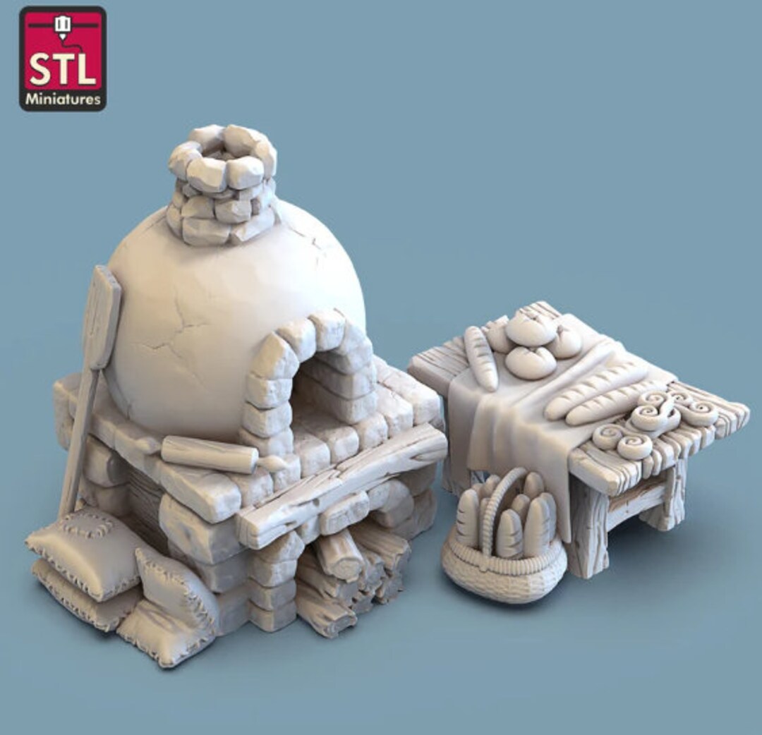 Bakery Miniatures Dnd Dungeons and Dragons 28mm/32mm Village Bakery ...