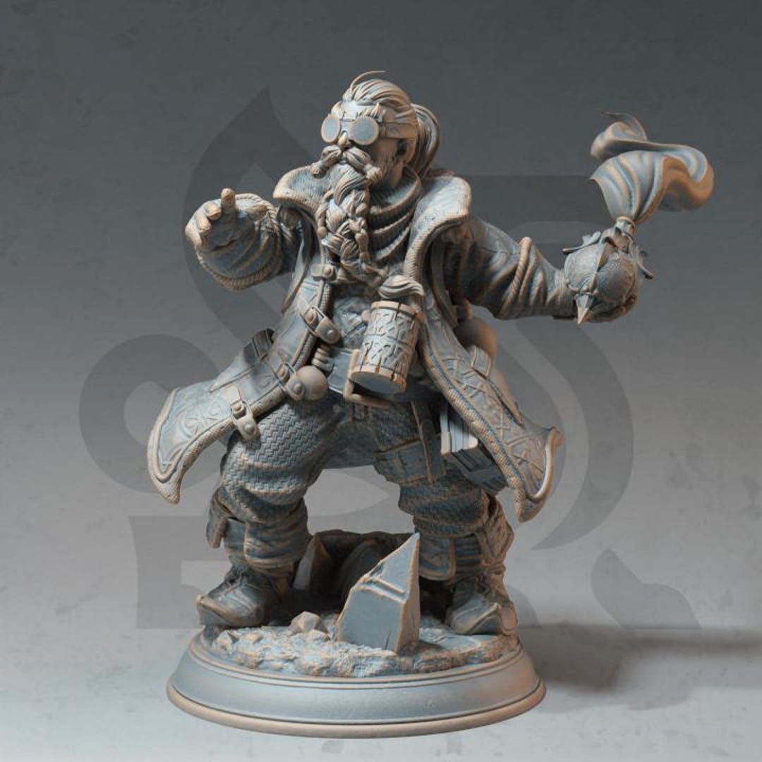 Dwarven Alchemist Dnd Dungeons and Dragons 28mm/32mm TTRPG Fantasy ...