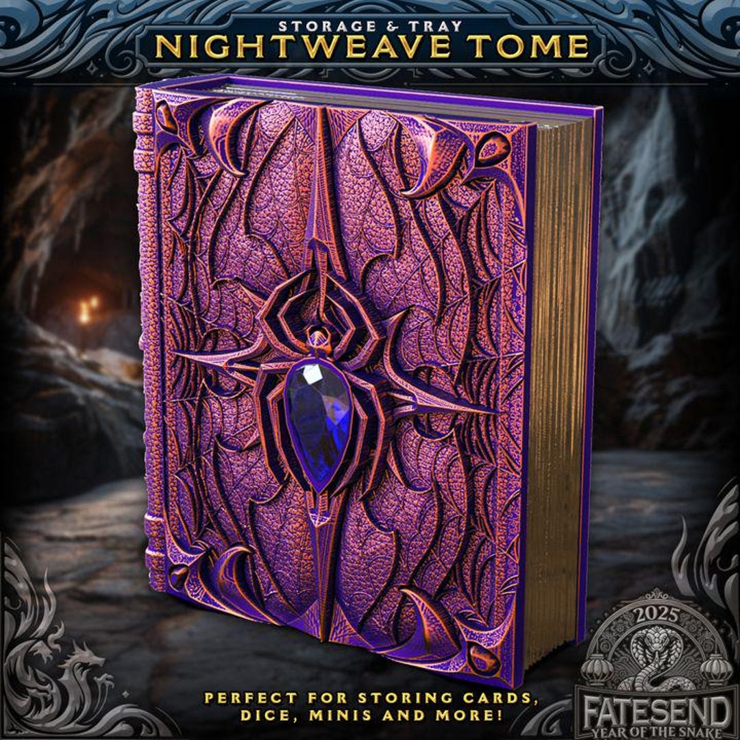Nightweave Tome Dice Tower Vault – Dice Roller & Tray Combo – Dnd ...