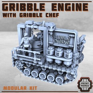 Gribble Engine With Chef 28mm/32mm Scifi Wargame Scatter Terrain Food ...