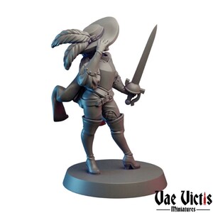 Armored Warrior Musketeer Miniature Dnd Dungeons and Dragons 28mm/32mm ...